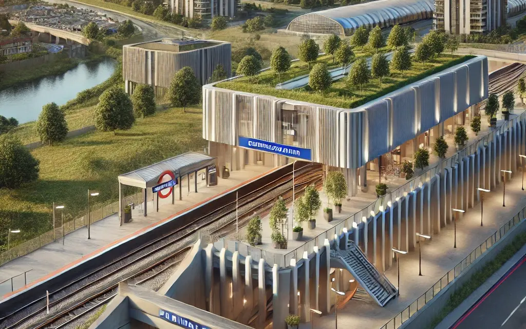 Die Perivale U-Bahn-Station in London Grobritannien-Blog